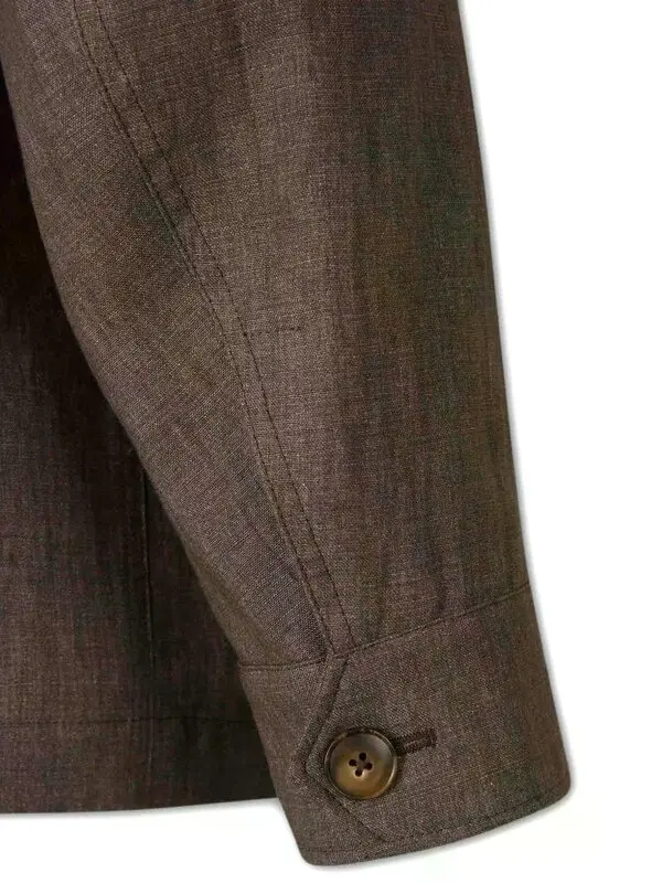 Canali Buttoned Flap-pocket Jacket - Brown