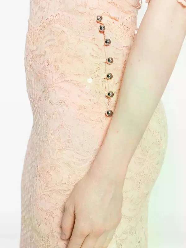 Rabanne Sequin Lace Midi Skirt