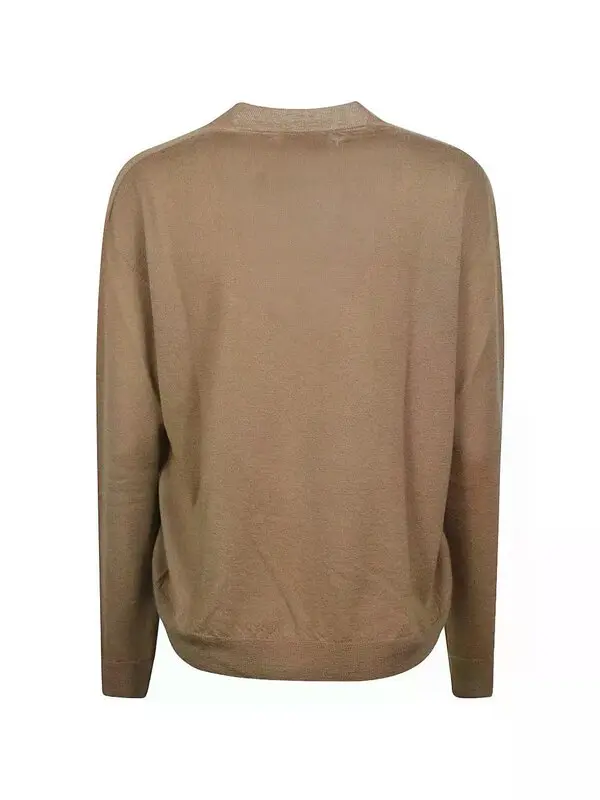 WELLNESS CASHMERE V-neck Long-sleeve Knit Sweater