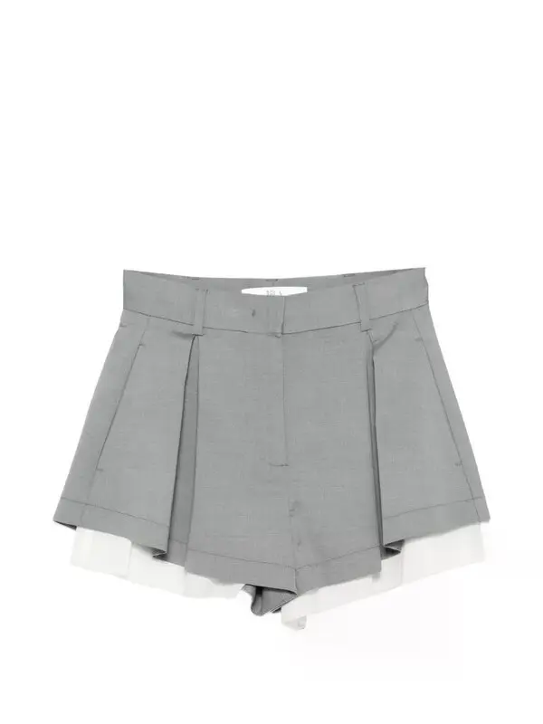 TELA Pleated Layered Shorts - Grey