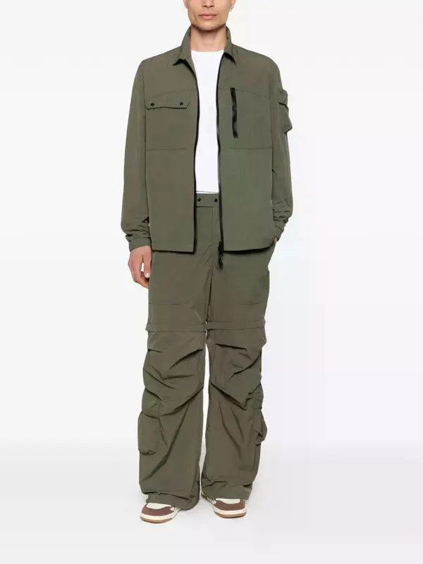 JG1 Zip-fastening Shirt Jacket - Green