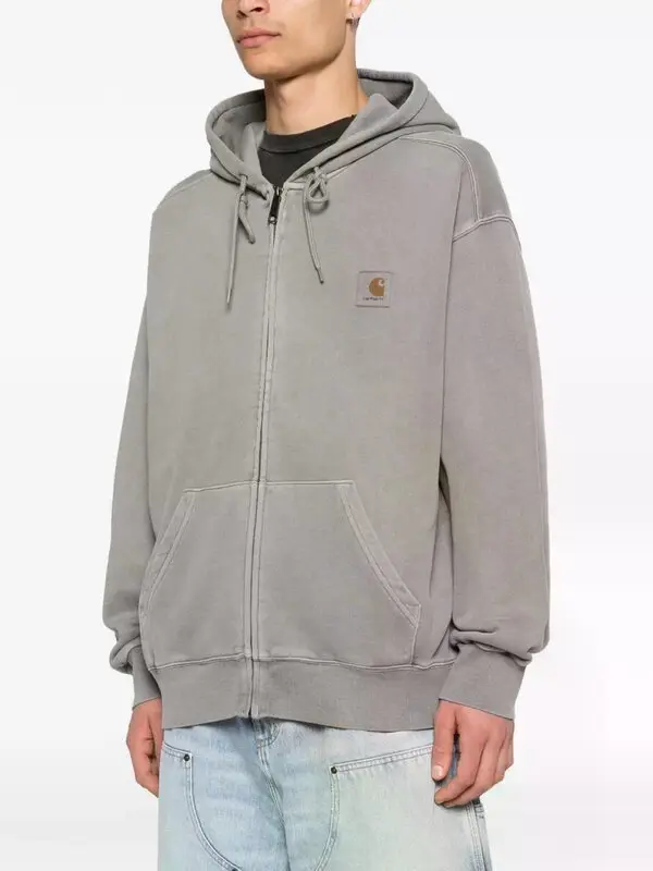 Carhartt Work In Progress Zip-fastening Hooded Sweatshirt - Grey