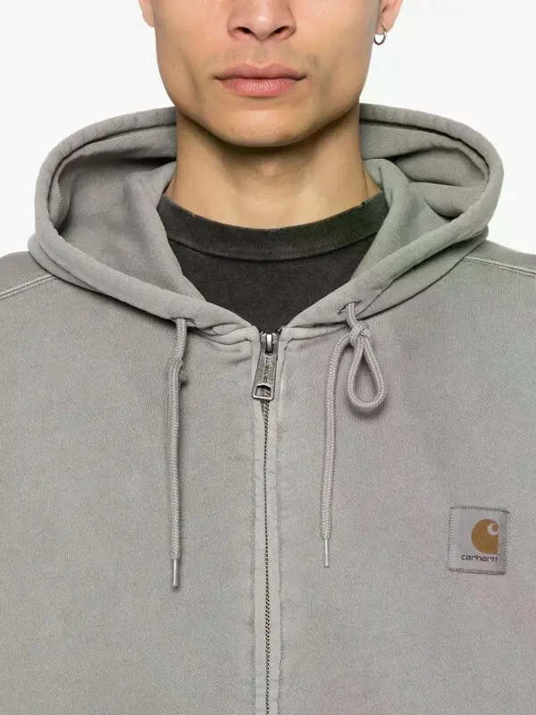 Carhartt Work In Progress Zip-fastening Hooded Sweatshirt - Grey