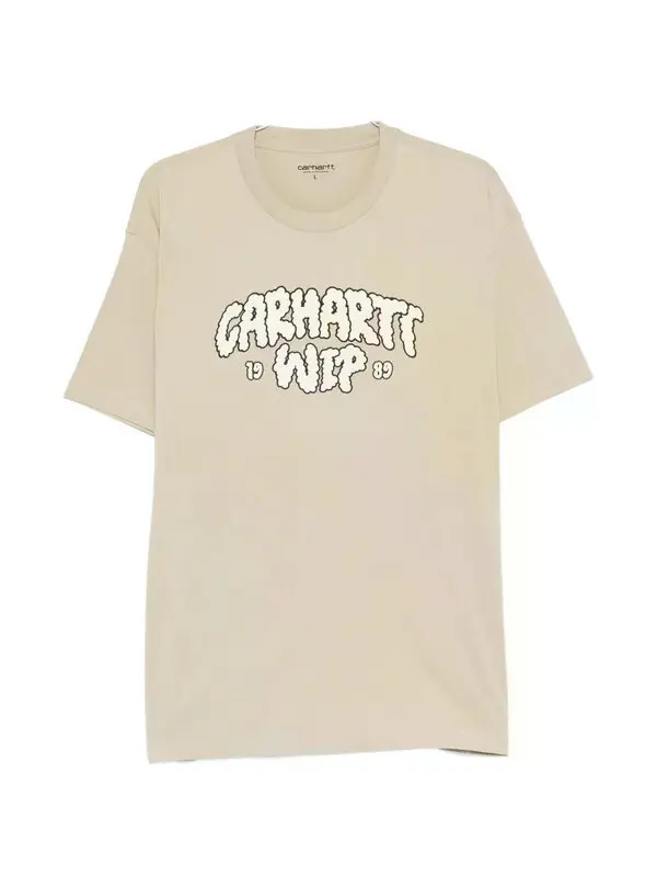 Carhartt Work In Progress Logo-print Crew-neck T-shirt - Neutrals