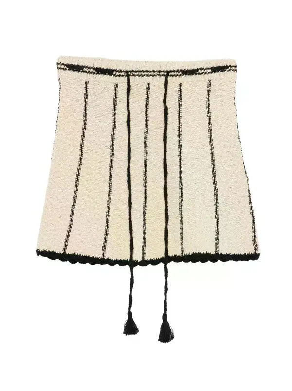 THE GARMENT April Striped Mini Skirt - Neutrals
