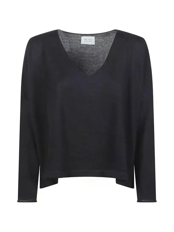 BEYOU V-neck Knitwear - Black