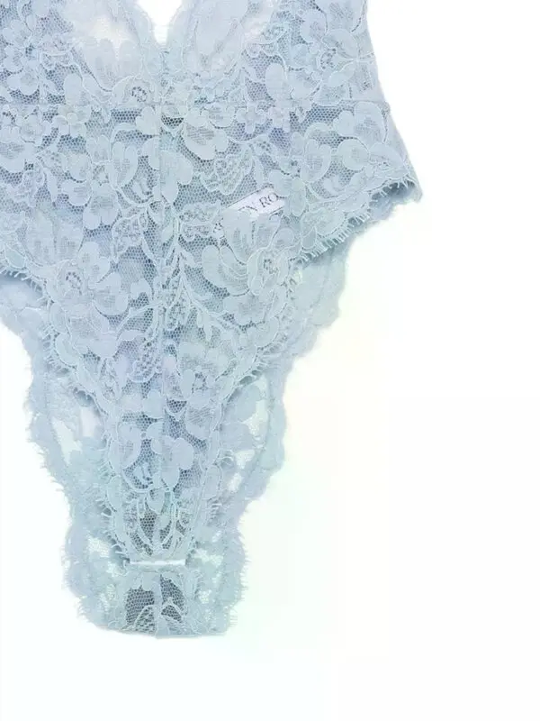 ROWEN ROSE Lace Halterneck Bodysuit