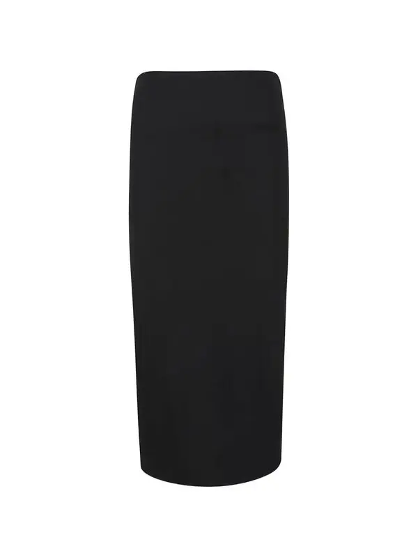Max Mara Zip-fastening Midi Skirt - Black