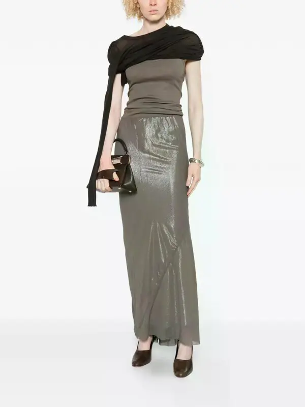 Rick Owens Dafne Textured Sleeveless Midi Dress - Grey