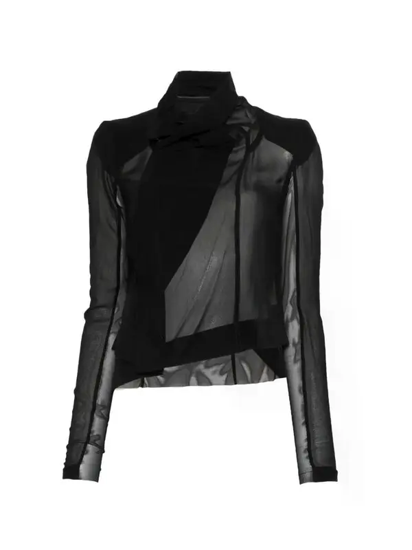 Rick Owens Classic Biker Asymmetric-collared Jacket - Black