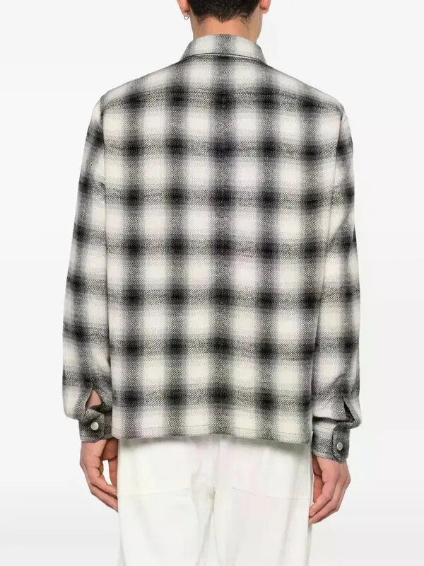 Rick Owens Cropped Plaid Overshirt - Grey