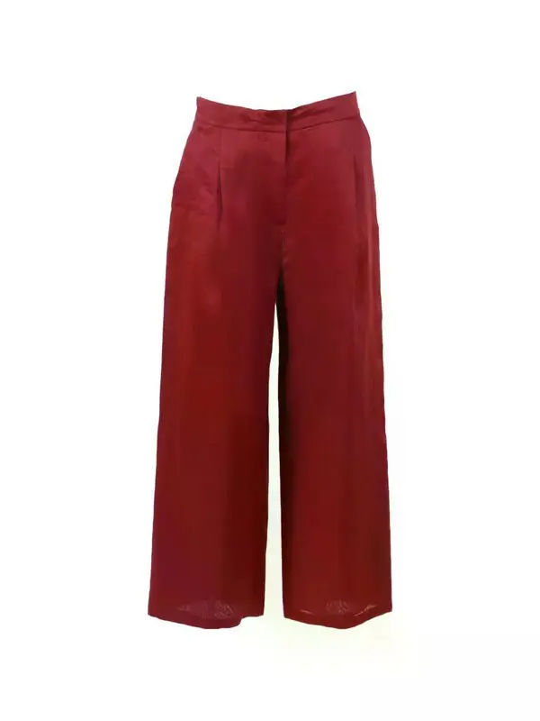 Max Mara Pleated Wide-leg Palazzo Pants - Red