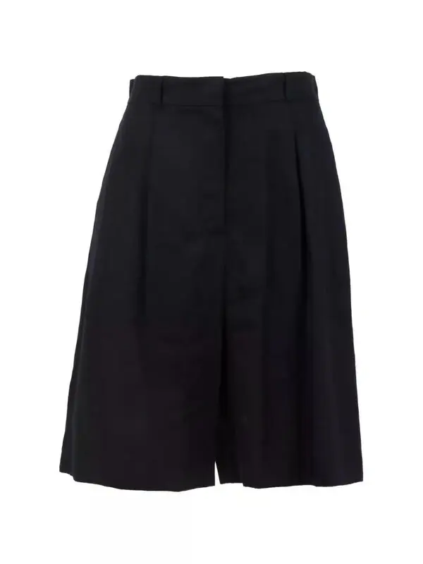 Max Mara Pleated Caravan Shorts - Black