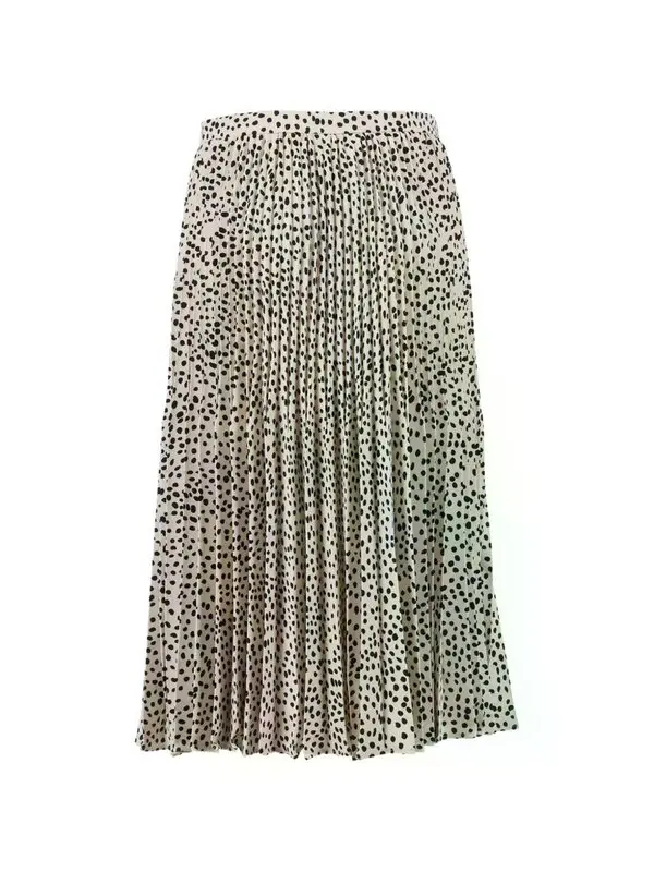 Max Mara Pleated Polka Dot Skirt