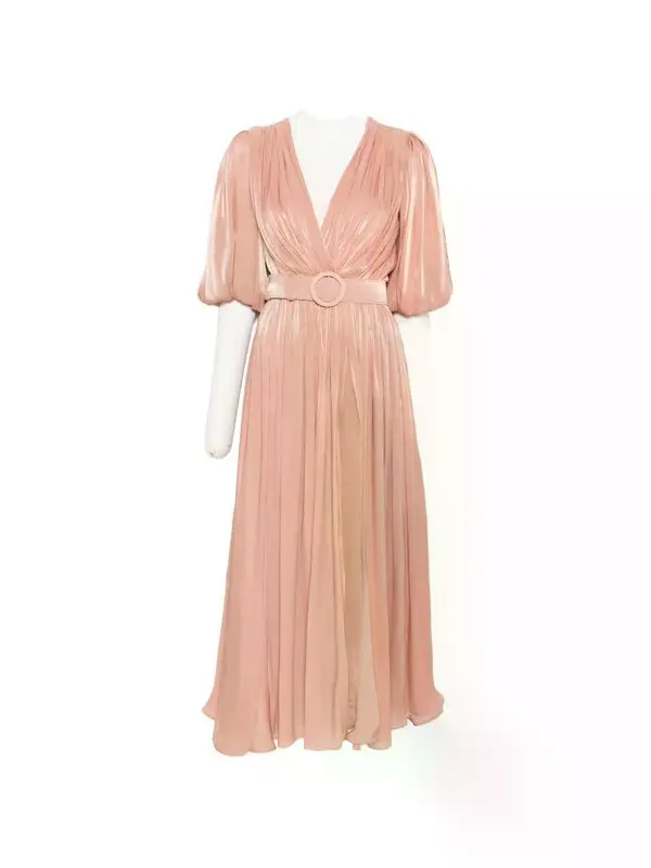Costarellos V-neck Maxi Dress - Pink