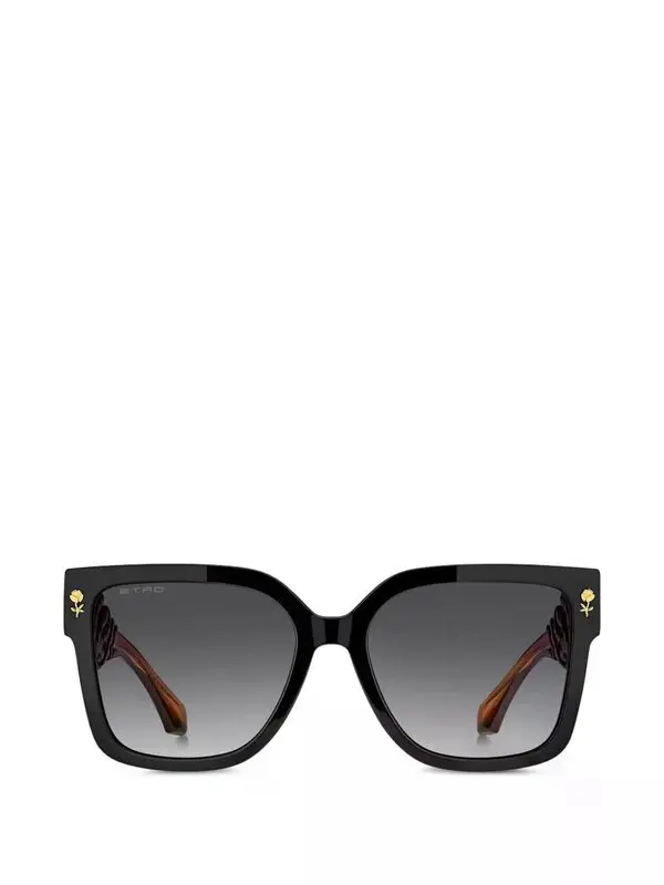 Etro Flower-detail Sunglasses - Black