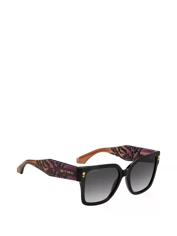 Etro Flower-detail Sunglasses - Black