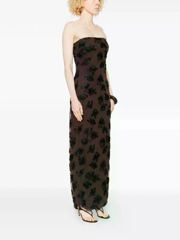 ROTATE BY BIRGER CHRISTENSEN Beaded Maxi Dress
