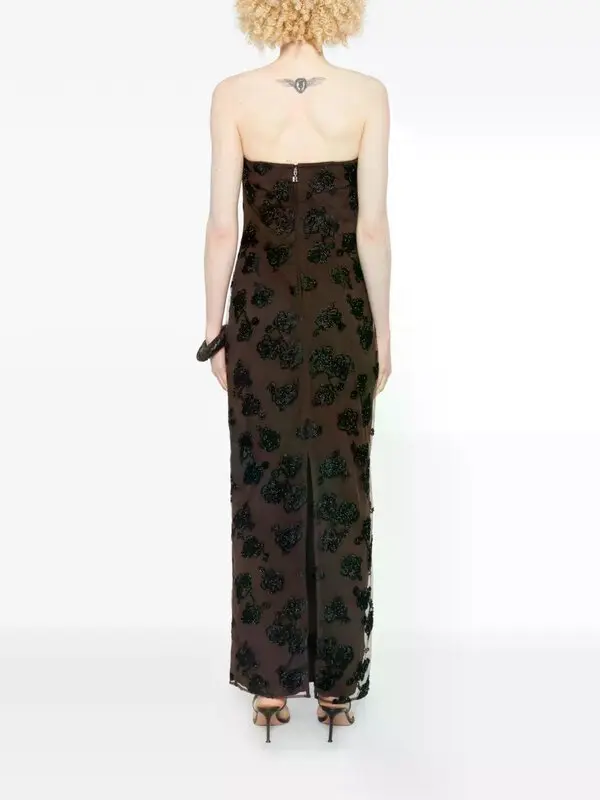 rotate beaded maxi dress ROTATE Birger Christensen Grey Beaded Maxi Tube Dress