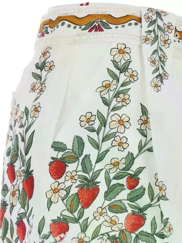 Farm Rio Floral Richelieu Shorts - White