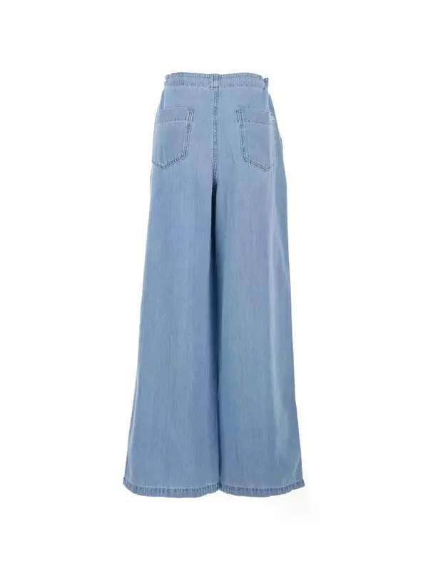 Ag Cotton Wide Leg Drawstring Jeans