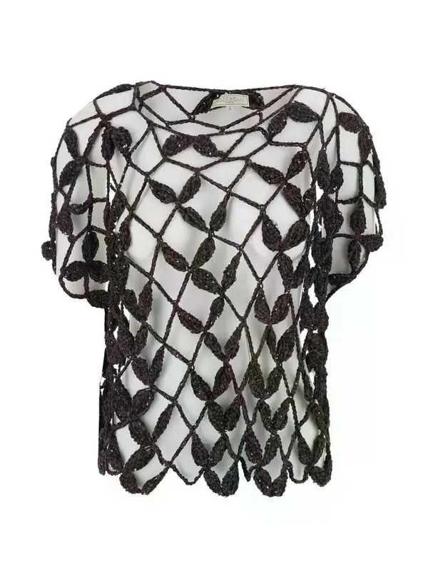 Antonelli Firenze Crochet Knitted Top