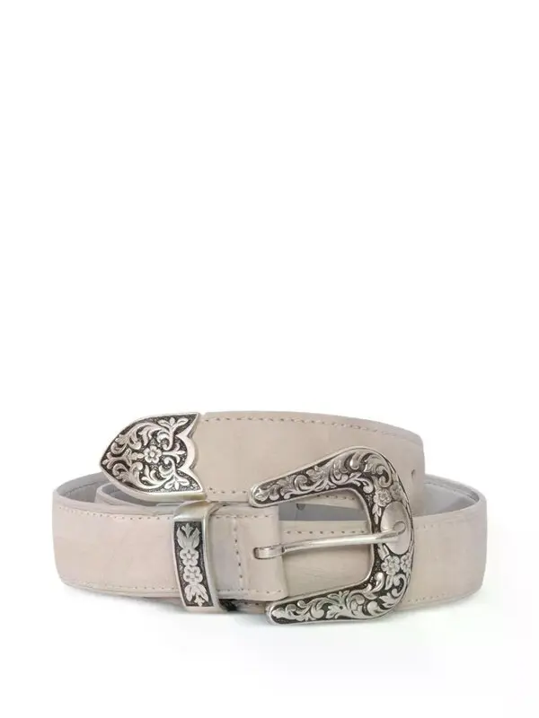 ORTIGNI Floral Embossed Belt - Neutrals