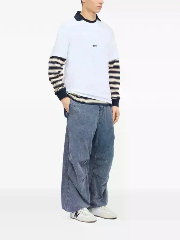 MSGM Acid-wash Wide-leg Jeans