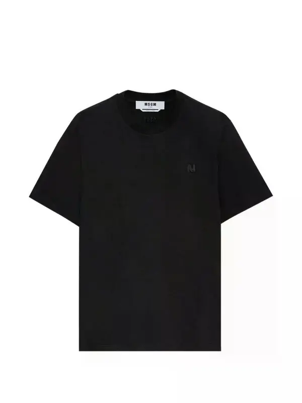 MSGM Letter-detail T-shirt - Black