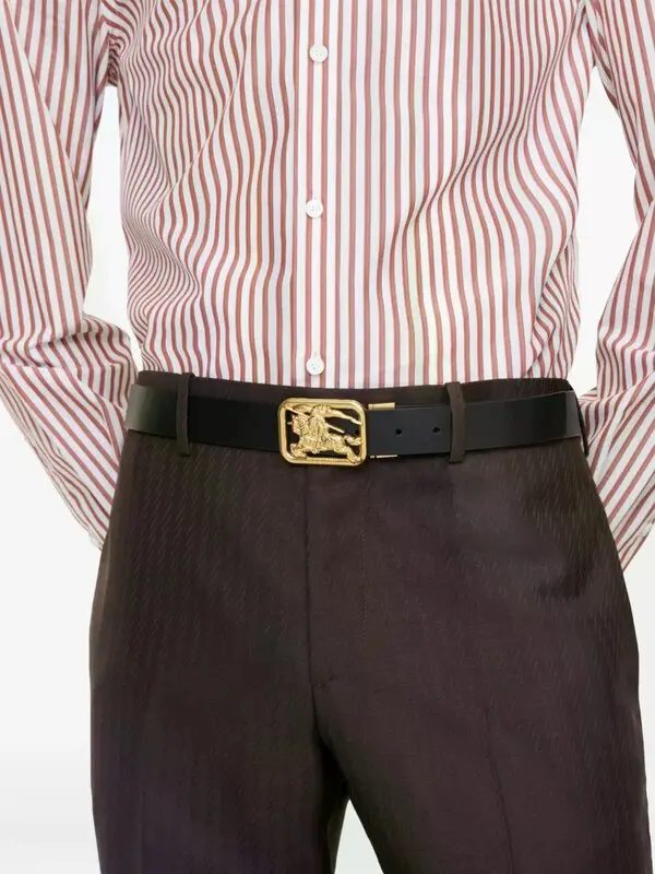 Burberry Reversible Leather Rider Belt - Black