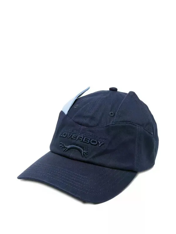 CHARLES JEFFREY Ears-detail Colourblock Baseball Cap - Blue