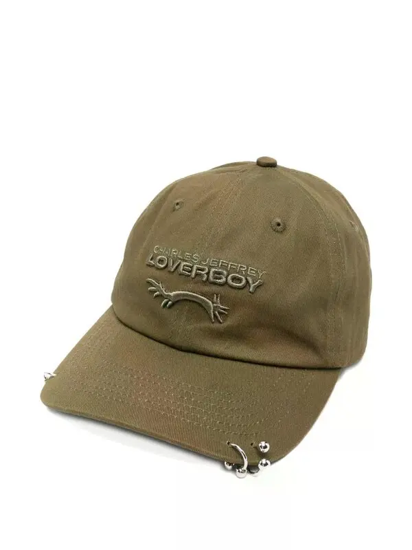 CHARLES JEFFREY Pierced Baseball Cap - Green