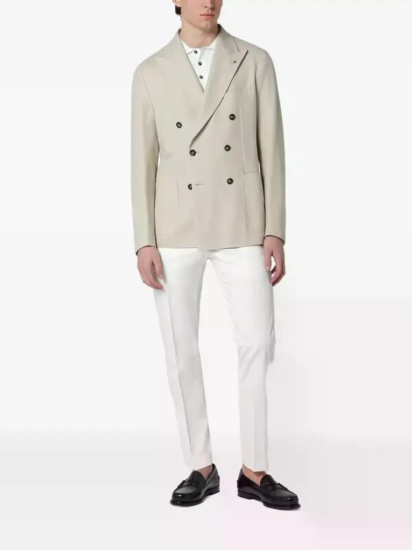 Tagliatore Textured Double-breasted Blazer - Neutrals