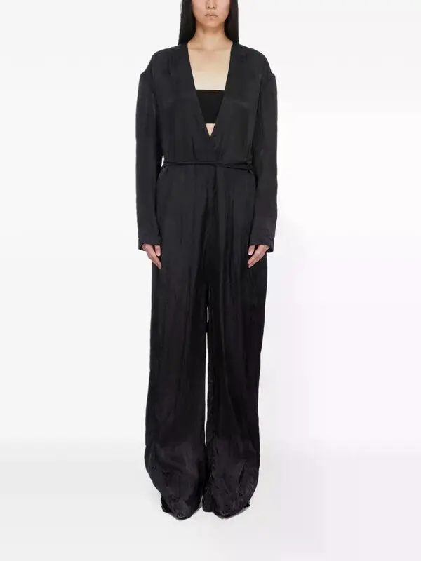 Rick Owens Ls Long Jumpsuit - Black