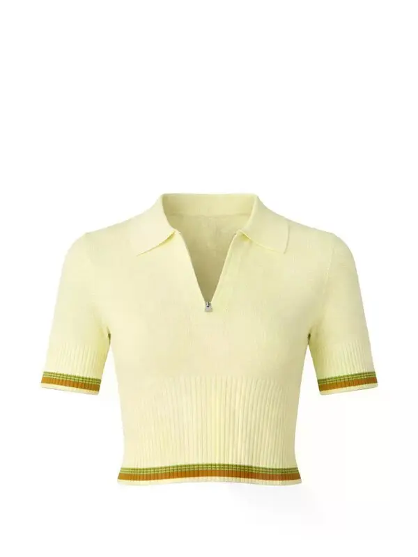 Guest In Residence Marcella Striped Polo Shirt - Yellow
