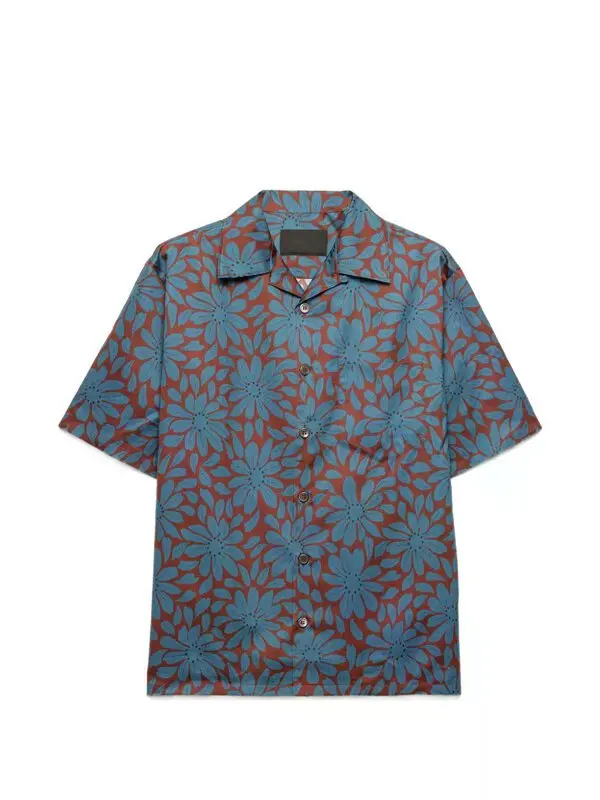 Prada Short-sleeved Cotton-blend Shirt - Red