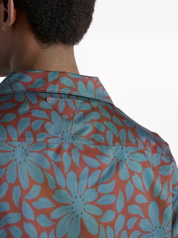 Prada Short-sleeved Cotton-blend Shirt - Red
