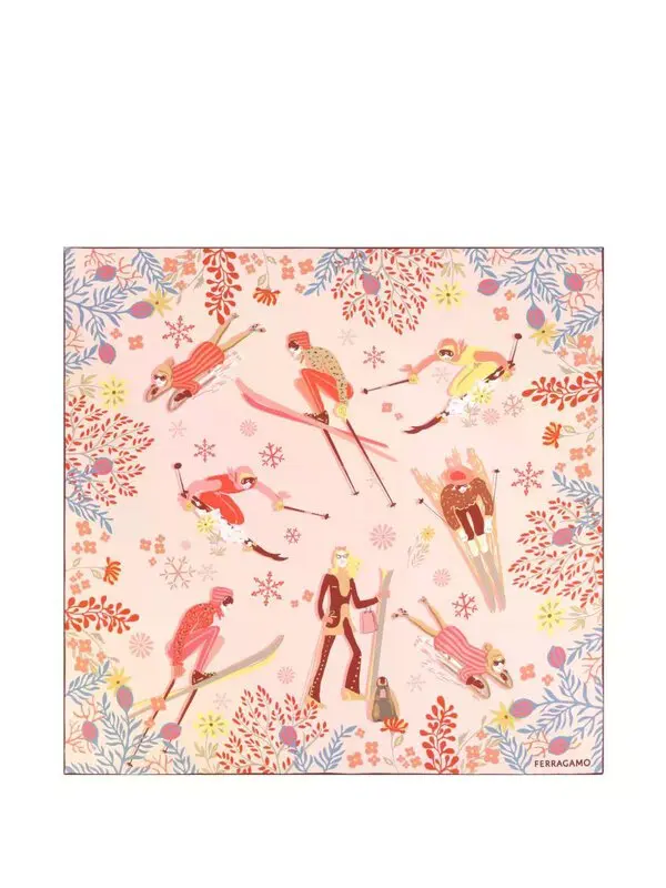 FERRAGAMO Silk Scarf - Pink