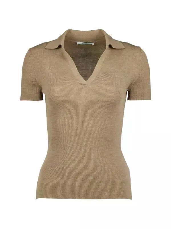 Max Mara V-neck Knitted Top - Neutrals