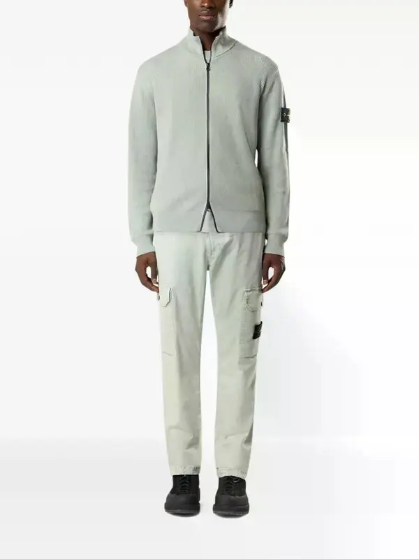 Stone Island Logo Patch Cargo Pants - Green