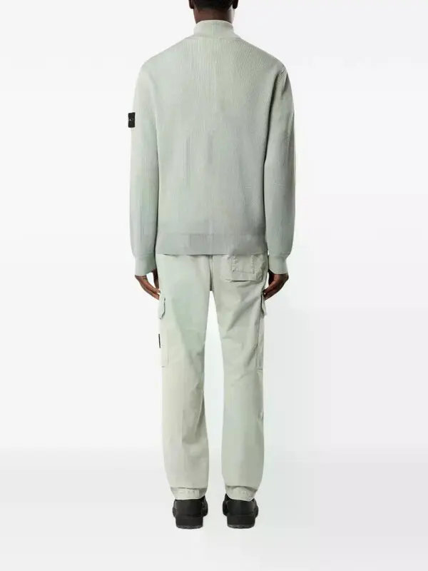 Stone Island Logo Patch Cargo Pants - Green