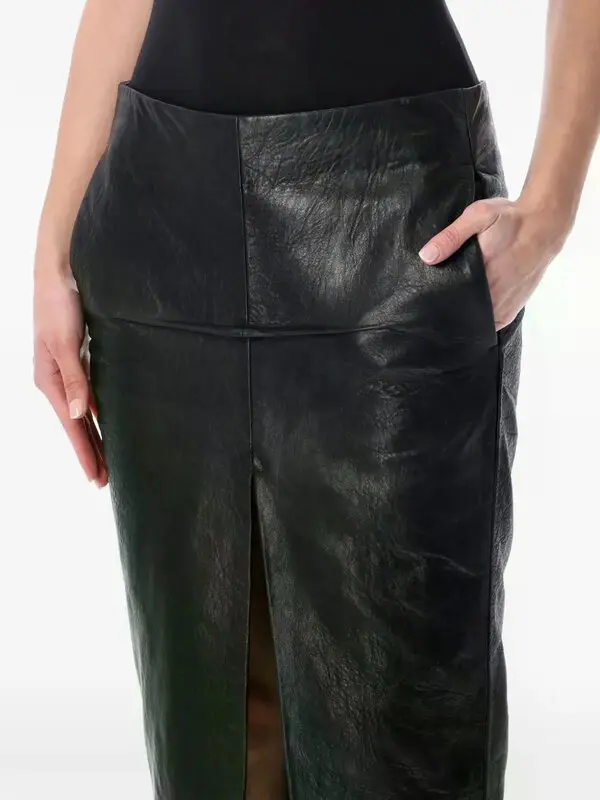 Rick Owens Sliced Midi Skirt - Black