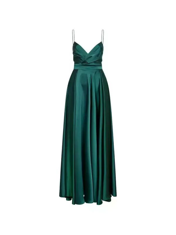 BLANCA VITA Draped Open Back Dress - Green
