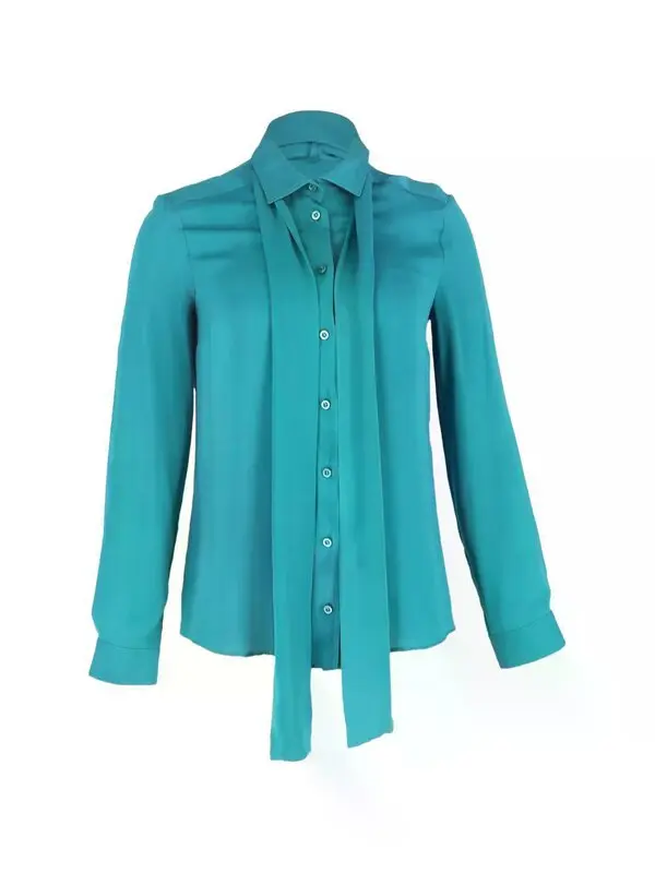 Gucci Silk Bow Blouse - Blue
