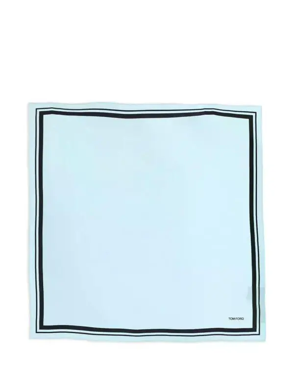 TOM FORD Twill Pocket Square - Blue