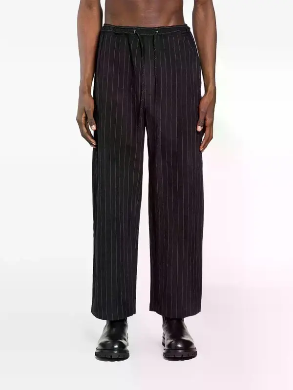 Studio Nicholson Sonny Pinstripe Trousers - Black