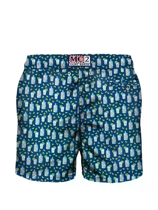 MC2 SAINT BARTH Fantasy Print Shorts - Blue