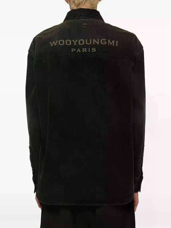 WOOYOUNGMI Washed Denim Shirt - Grey