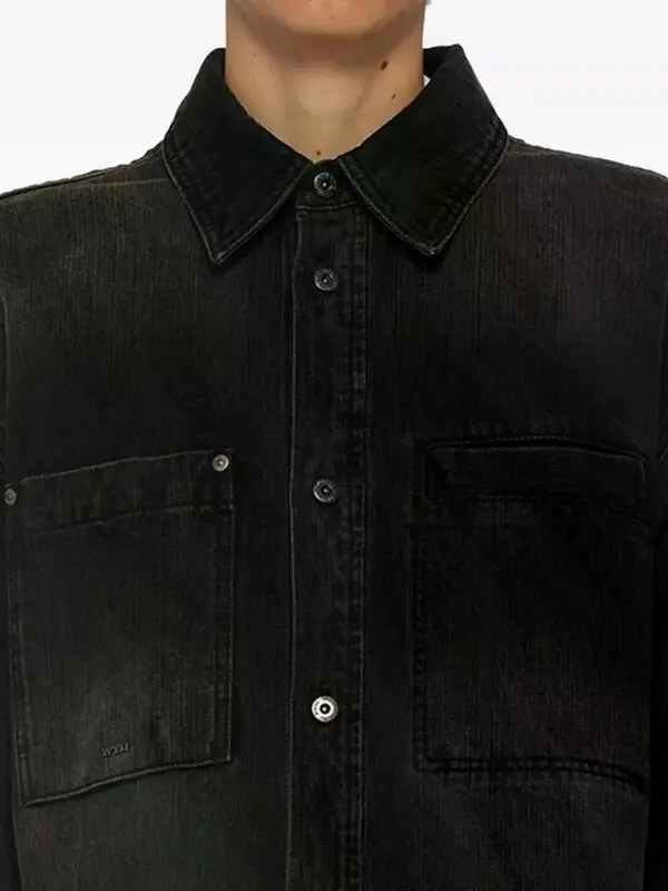 WOOYOUNGMI Washed Denim Shirt - Grey