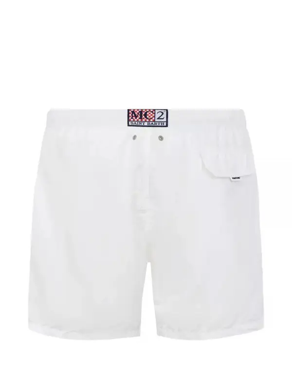 MC2 SAINT BARTH Logo-patch Swim Shorts - White